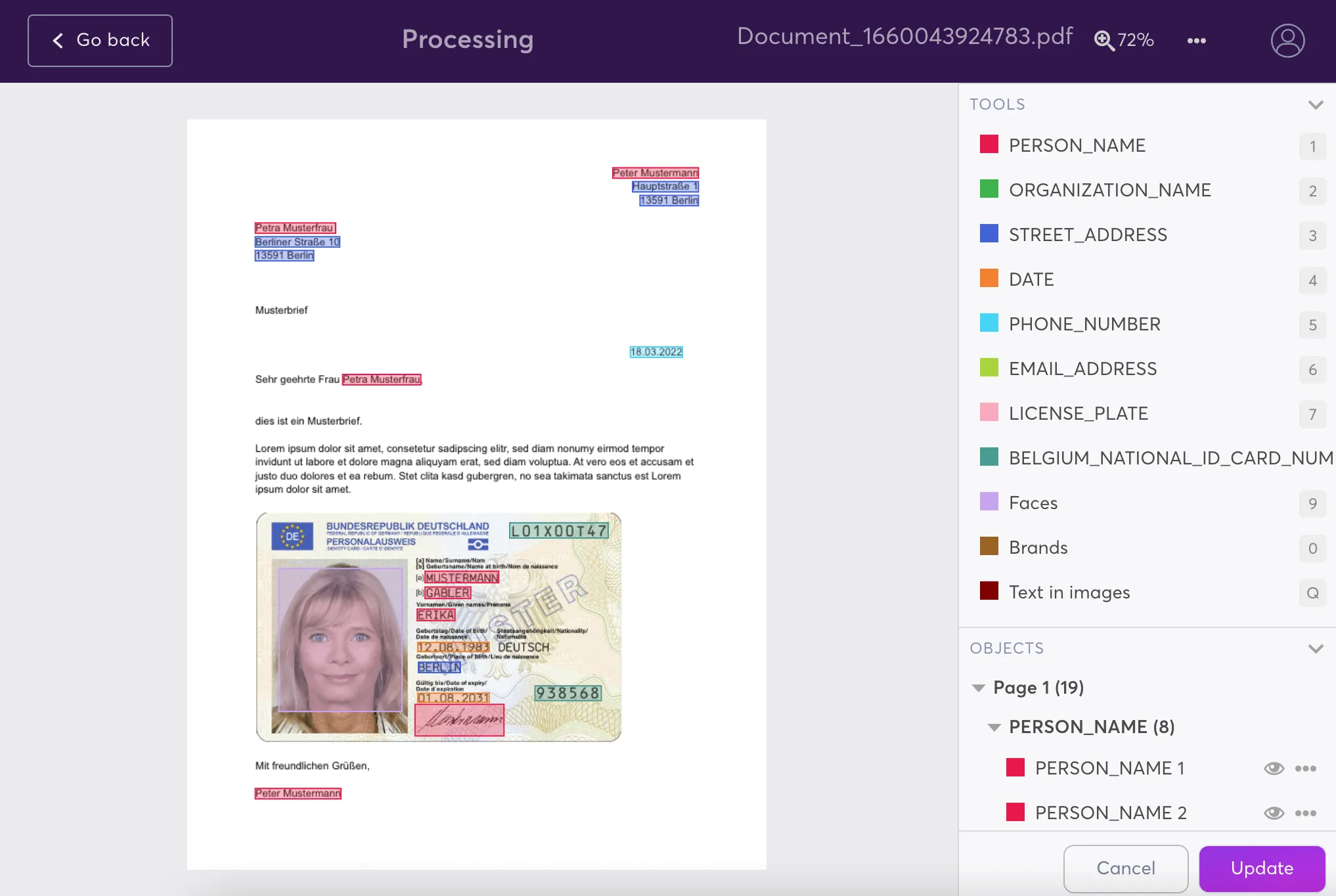 AI Document Redaction | super.AI Intelligent Document Processing (IDP)